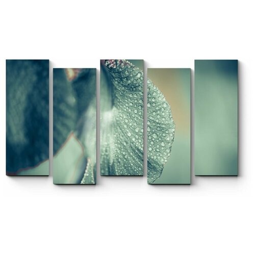 Модульная картина Капли дождя на ирисе 150x87