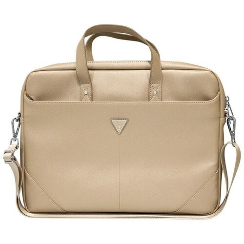 Сумка Guess для ноутбуков 15"/16" Saffiano Bag with Triangle metal logo Beige (оригинал)