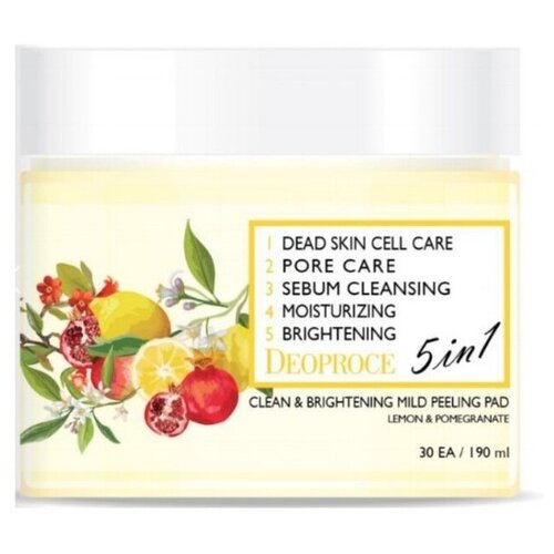DEOPROCE Салфетки косметические CLEAN&BRIGHTENING MILD PEELING PAD 30шт