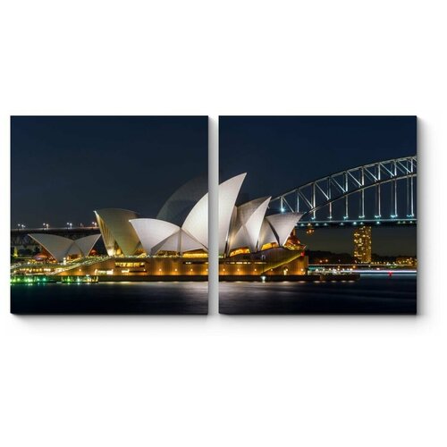 Модульная картина Огни ночного Сиднея60x30