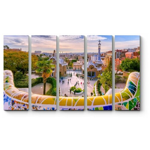 Модульная картина Потрясающий вид из парка Гуэль, Барселона 190x114