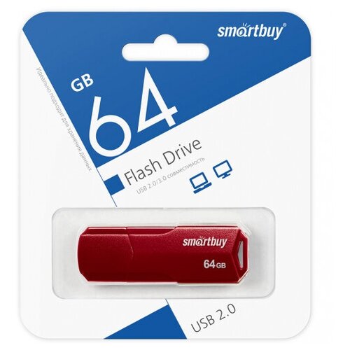 Флешка USB 2.0 SmartBuy 64 ГБ Clue ( SB64GBCLU-BG )