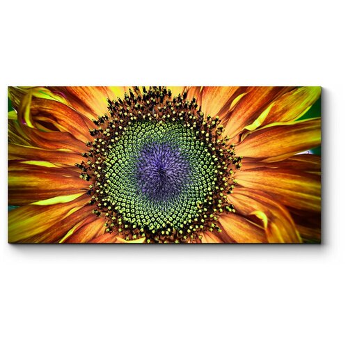 Модульная картина Внутри цветка солнца 180x90