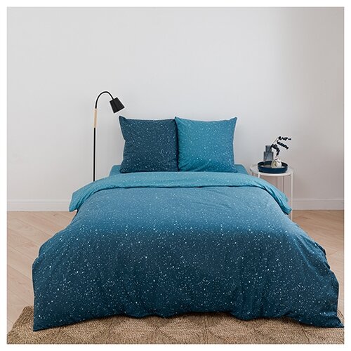 Комплект постельного белья Традиция Звёздное небо, 1.5-спальное, хлопок, синий