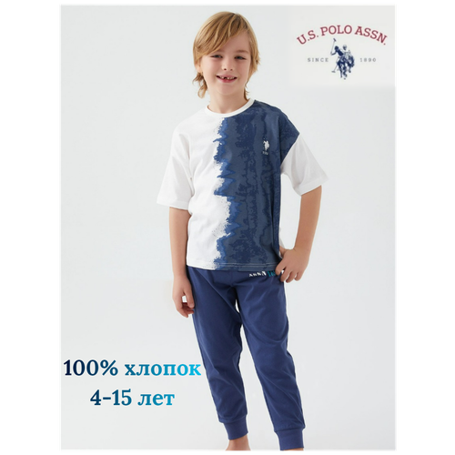 Комплект одежды U.S. POLO ASSN., размер 10-11 (140-146), белый, синий