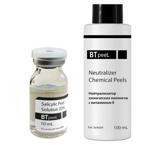 BTpeel салициловый пилинг Salicylic Peel Solution 20% + нейтрализатор химических пилингов Neutralizer Chemical peels, 10 мл