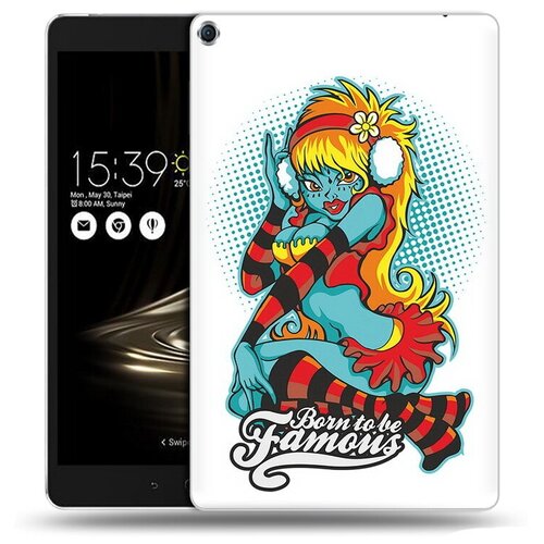 Чехол задняя-панель-накладка-бампер MyPads нарисованная девушка в наушниках для ASUS ZenPad 3s 10/ASUS ZenPad 10 Z500M 9.7 противоударный