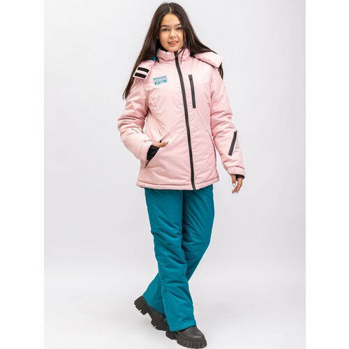 Комплект верхней одежды KAYSAROW размер 164- 84-72, бирюзовый, розовый