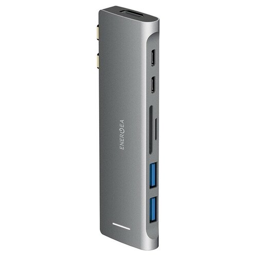 USB-концентратор EnergEA AluHUB MACPRO 2 Dual USB-C Multiport HUB Thunderbolt 3, Gunmetal