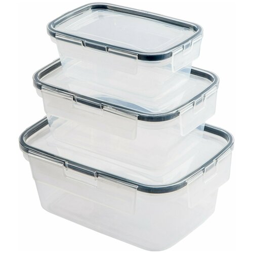 Набор контейнеров для продуктов 3 шт. ULMI plastic (0,35 л+0,75 л+1,3 л)