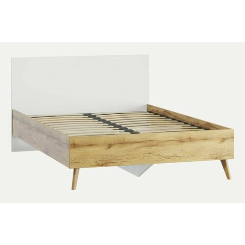 Кровать Нордик 140 Wood White, 203 см х 145 см х 98 см
