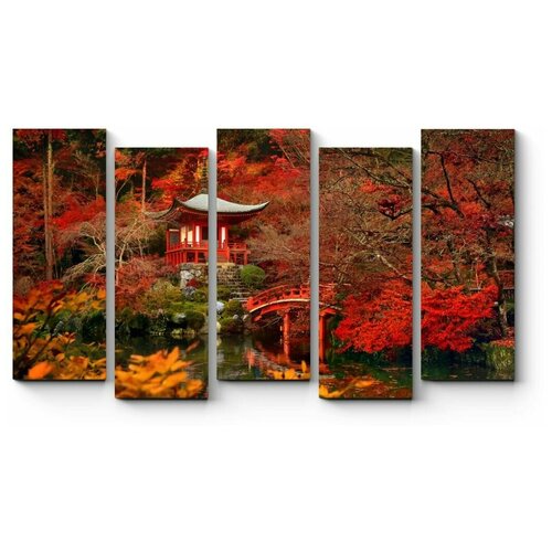 Модульная картина Красная осень в Киото130x75