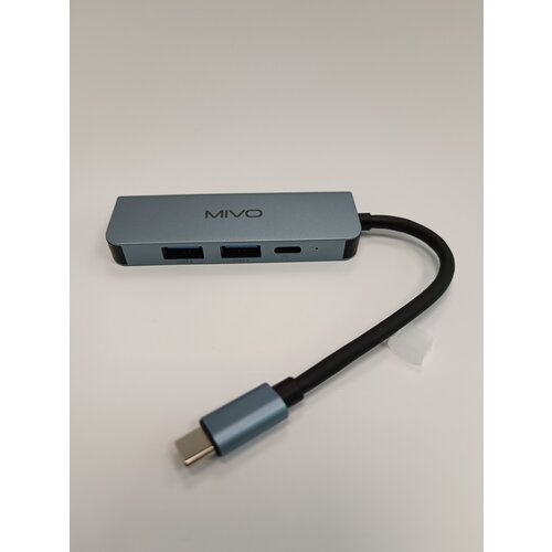 USB HUB Разветвитель 4-in-1 Multifunctional Type-C Adapter Type-C to PDх1+ USB3.0х1+ USB2.0х1+ HDMIх1 Mivo MH-4012