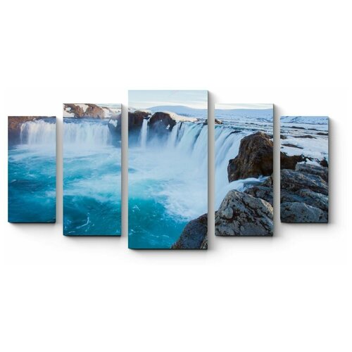 Модульная картина Знаменитый водопад Годафосс, Исландия120x66