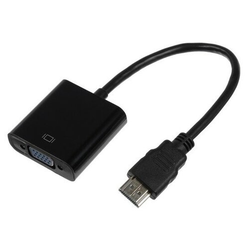 Переходник LuazON ADP-1, HDMI-VGA, провод 0.2 м, чёрный