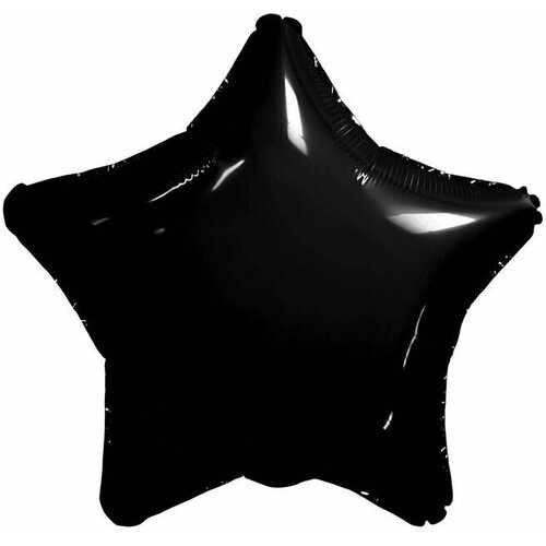 Шар фольгированный 19", звезда, цвет черный