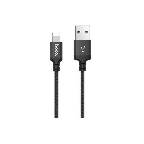 HOCO HC-62820 X14/ USB кабель Lightning/ 1m/ 2A/ Нейлон/ Black