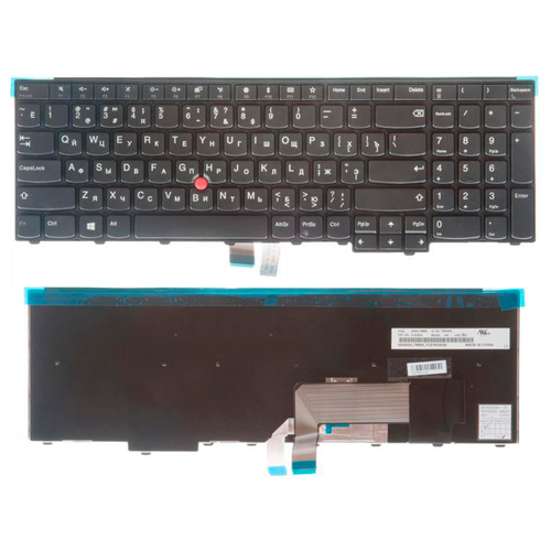 Клавиатура (клавиши) для ноутбука Lenovo ThinkPad Edge E531, E540, T540, T540p, Grant-105SU, черная с рамкой, с трекпойнтом, гор. Enter, п/н 04Y2426