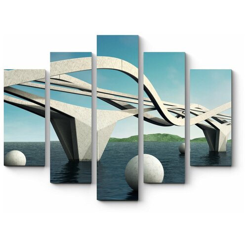 Модульная картина Пластичный мост 125x100