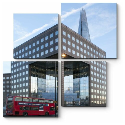 Модульная картина Современная архитектура Лондона 120x120