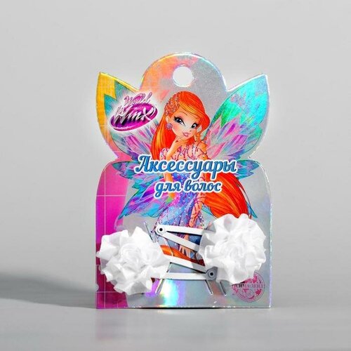 Набор зажимов с цветком, 6 х 7,2 см, 2 шт "Феи", WINX