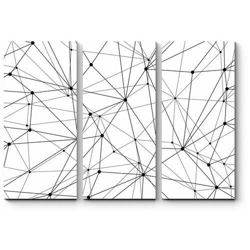 Модульная картина Точки и линии 60x43