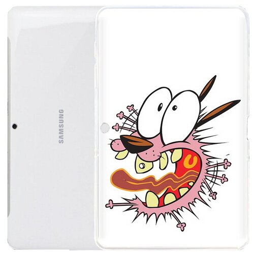 Чехол задняя-панель-накладка-бампер MyPads испуганный бобик для Samsung Galaxy Tab 2 10.1 P5100/P5110 противоударный