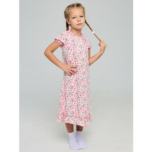 Сорочка  Дети в цвете, размер 36-128, розовый, белый