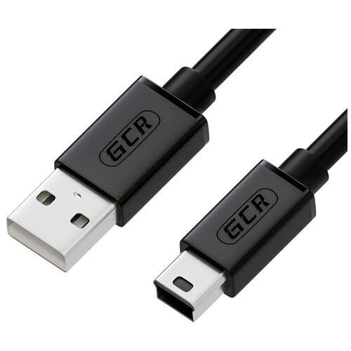 GCR Кабель PROF 3.0m USB 2.0, AM/mini, черный, экран, армированный, морозостойкий