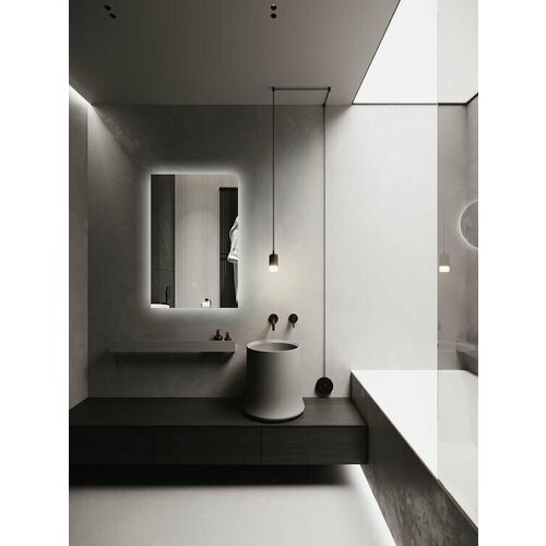 Зеркало для ванной Qwerty 80*60 вертикальное с нейтральной LED-подсветкой