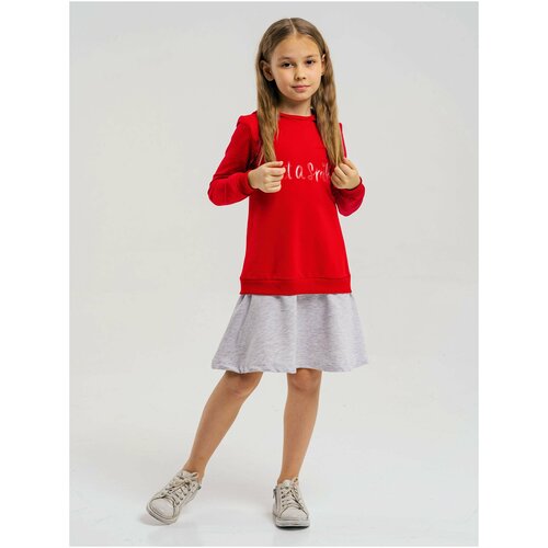 Школьное платье ИНОВО, размер 110, красный