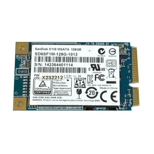 Жесткие диски Dell Жесткий диск Dell 128gb SSD mSATA X110 SD6SF1M-128G-1012