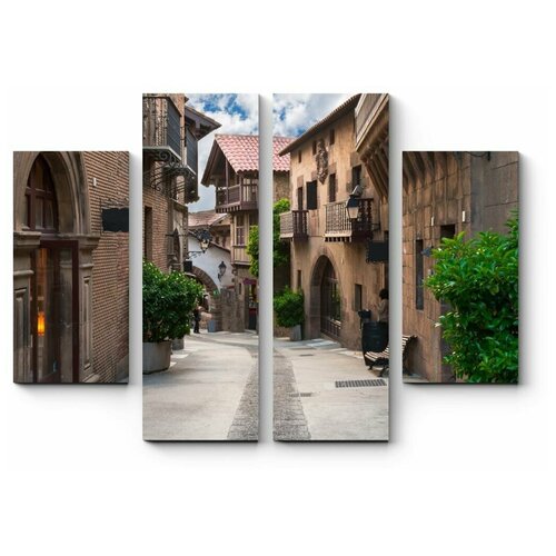 Модульная картина Старинная улочка Барселоны110x83