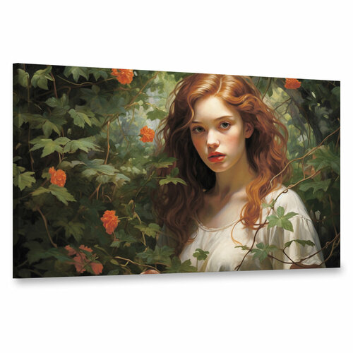 Интерьерная картина 100х60 "Дочь цветов"