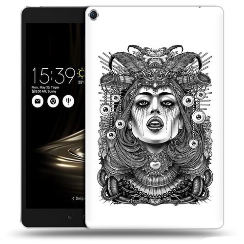 Чехол задняя-панель-накладка-бампер MyPads портрет девушки черно белый для ASUS ZenPad 3s 10/ASUS ZenPad 10 Z500M 9.7 противоударный
