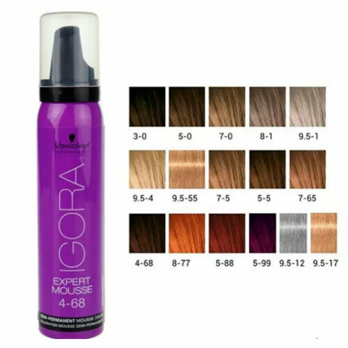 Schwarzkopf Professional Igora Expert Mousse Тонирующий мусс для волос 3-0 Темный коричневый натуральный, 100 мл Оттеночный Игора Эксперт мусс Восстановление волос