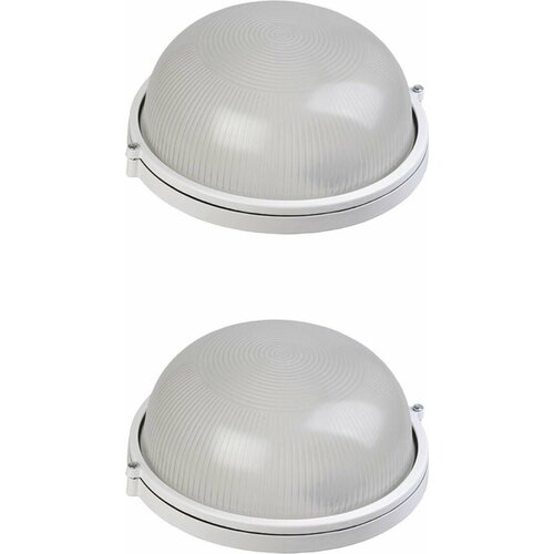 Светильник IEK НПП1301 60W круглый пылевлагозащищенный термостойкий IP54 белый (комплект из 2 шт)
