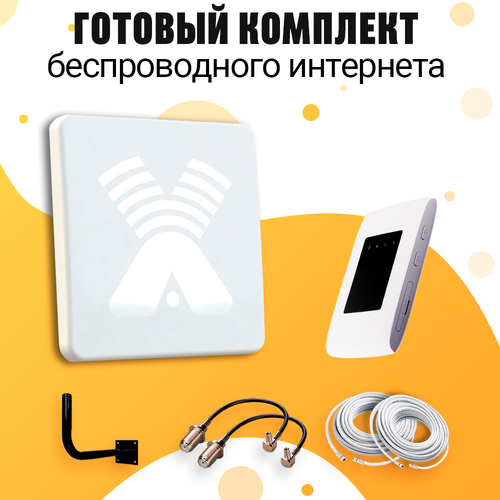 Комплект Интернета Антэкс ZETA LTE MiMO Антенна + WiFi роутер ZTE 920U подходит Любой Безлимитный Интернет Тариф и Любая Сим карта