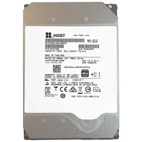 Жесткий диск HGST HUH721010AL4200 10Tb 7200 SAS 3,5" HDD