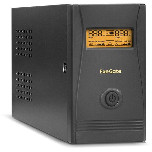 ИБП ExeGate Power Smart ULB-850. LCD. AVR.2SH <850VA/480W, LCD, AVR, 2*Schuko, Black> EP285479RUS