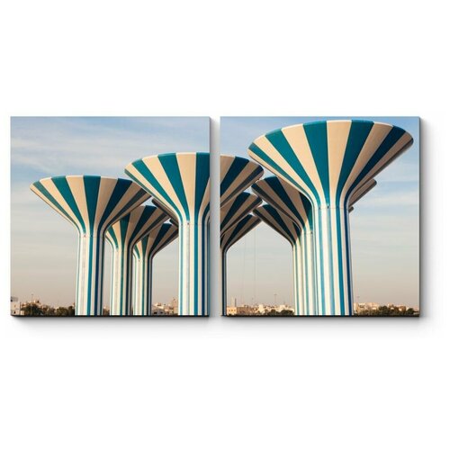 Модульная картина Башни Кувейта70x35