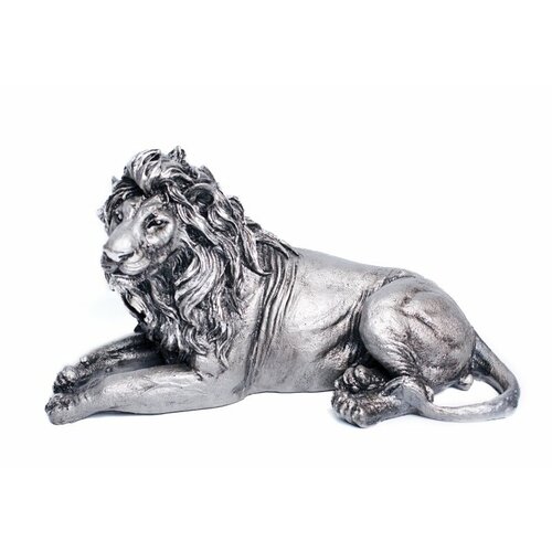 Фигура декоративная Лев (цвет серебро), размер 34*13*19см KSMR-713079/SG024