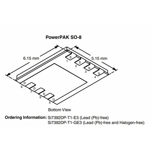 Микросхема SI7392DP N-Channel MOSFET 30V 9A POWERPAK-SO-8