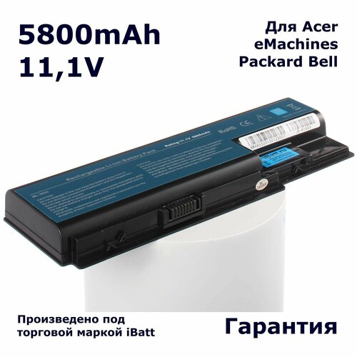 Аккумулятор iBatt 5800mAh, для AS07B31 AS07B51 AS07B41 AS07B42 AS07B32 AS07B61 AS07B71 AS07B72 BT.00604.025 AS07B52 BT.00607.010 BT.00804.024