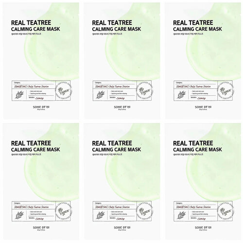 Some By Mi Маска тканевая для лица REAL TEATREE CALMING CARE MASK 20 мл 6 шт /