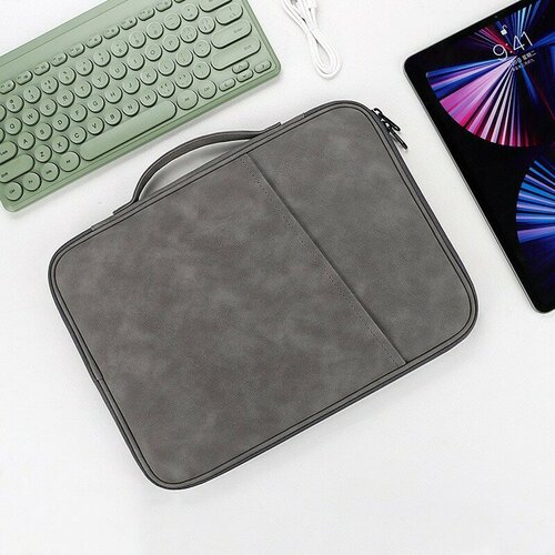 Чехол S-MAX для планшетов Apple iPad Pro с замком на молнии, внутренними карманами и отделениями для хранения аксессуаров, серый