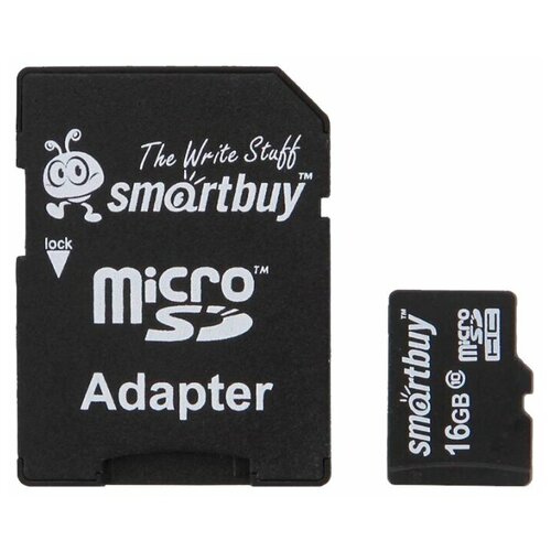 Флеш карта SDmicro Card 16GB Smartbuy Сlass 10 (без адаптеров)