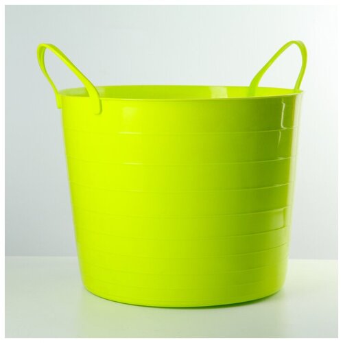 IDEA Корзина для белья мягкая, 27 л, 37,5x37,5x30 см, цвет ярко-зелёный