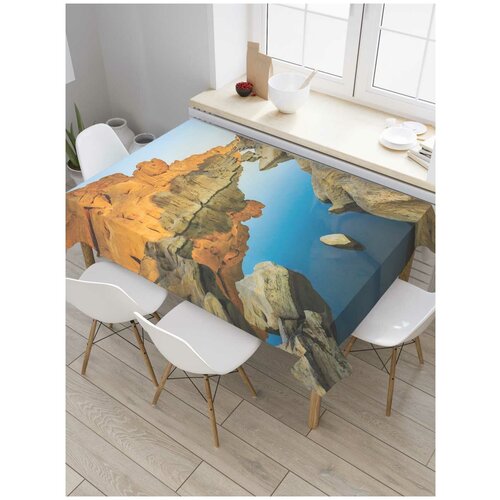 Скатерть прямоугольная JoyArty на кухонный стол "Большой каньон" из оксфорда, 120x145 см