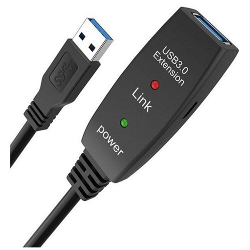 Кабель-адаптер USB3.0-repeater, удлинительный активный Af> 5м Aopen/qust